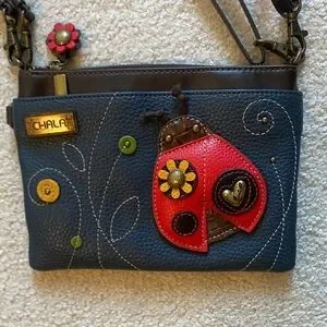 Chala | Bags | Chala Navy And Red Ladybug Crossbody Bag | Poshmark